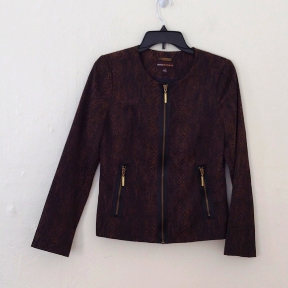 Dana Buchman | Jackets & Coats | Dana Buchman Black Brown Snakeskin ...